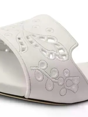 JIMMY CHOO Ariane Flat Sandals - White