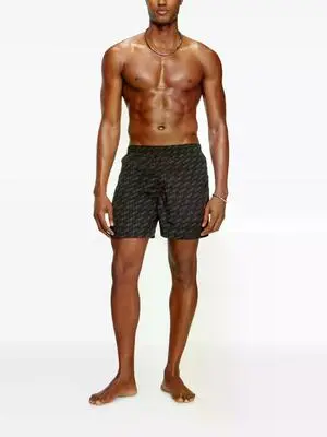 DIESEL Patterned Swim Shorts - Black