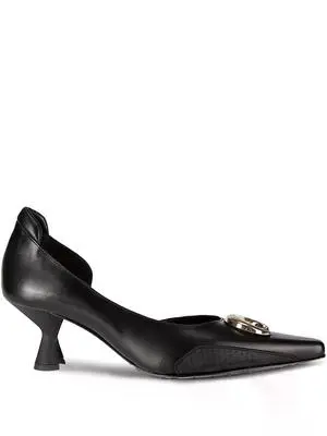 MARINE SERRE 60mm Leather Pumps