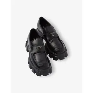Prada Monolith Leather Loafers