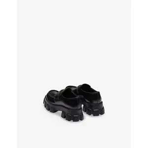 Prada Monolith Leather Loafers