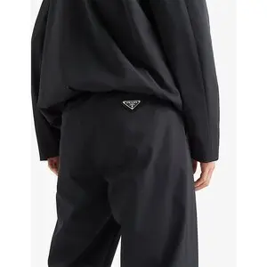 Prada Logo-embellished Stretch-woven Trousers