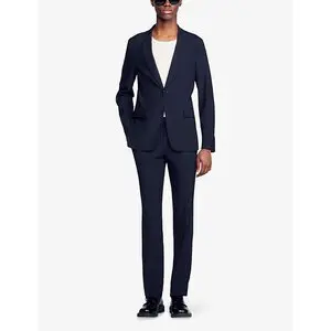 Sandro Lapel-collar Slim-fit Stretch Wool-blend Blazer