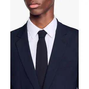 Sandro Lapel-collar Slim-fit Stretch Wool-blend Blazer