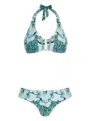 TEMPERLEY LONDON Liana Bikini Top - Blue