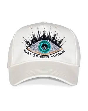 Kurt Geiger Evil Eye Baseball Cap - Bone