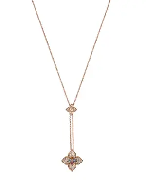 Roberto Coin 18k Venetian Princess Carnival Gemstone And Diamond Lariat Necklace - Rose Gold
