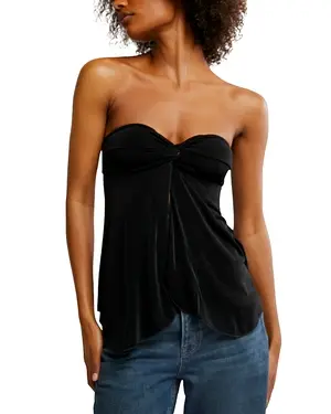 Free People Call Me Later Tunic - Black