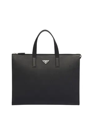 Prada Saffiano Leather Tote - Black