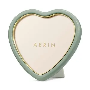 Aerin Piero Leather Heart Frame - Eucalyptus