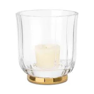 Aerin Delmara Votive Holder - Clear/gold