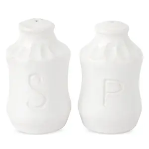 VIETRI Pietra Serena Salt And Pepper Shakers - White