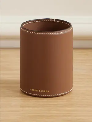 Ralph Lauren Brennan Leather Pencil Cup - Brown