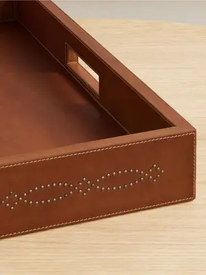 Ralph Lauren Bromley Studded Leather Tray