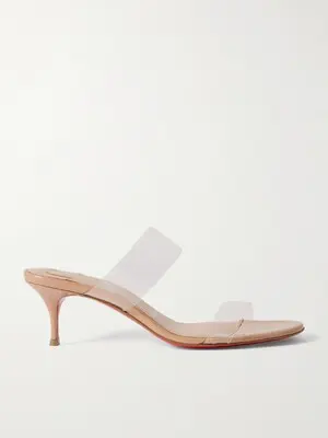 CHRISTIAN LOUBOUTIN Just Nothing 55 Pvc Mules - Neutrals