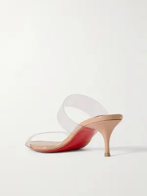 CHRISTIAN LOUBOUTIN Just Nothing 55 Pvc Mules - Neutrals