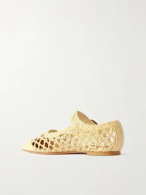 EMME PARSONS Tramonto Raffia Mary Jane Ballet Flats - Neutrals