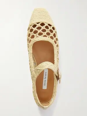 EMME PARSONS Tramonto Raffia Mary Jane Ballet Flats - Neutrals