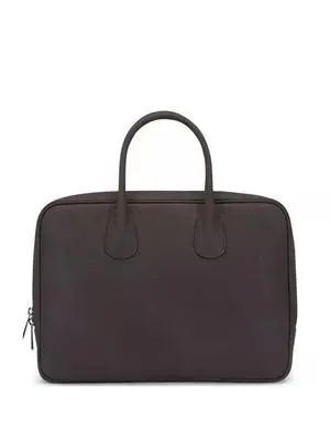 VALEXTRA Leather Laptop Bag - Brown