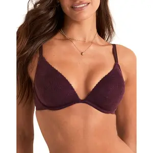 ADORE ME Maren Push Up Plunge Bra - Dark Purple