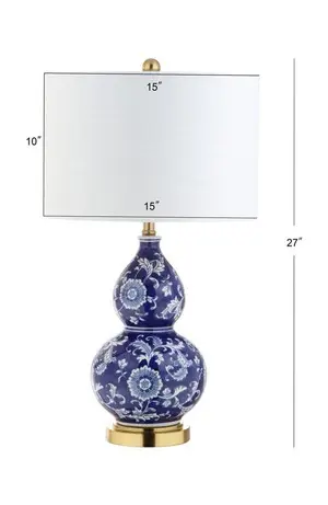 JONATHAN Y Lee 27" Ceramic Chinoiserie Led Table Lamp