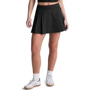 Beyond Yoga Team Pleat Miniskirt Skort - True Black