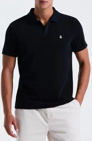ORIGINAL PENGUIN Johnny Collar Terry Cloth Polo - Dark Sapphire
