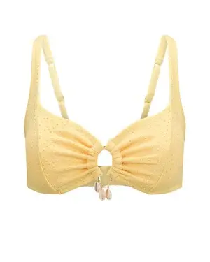 ADORE ME Eyelet Rafaela Bikini Top - Light Yellow
