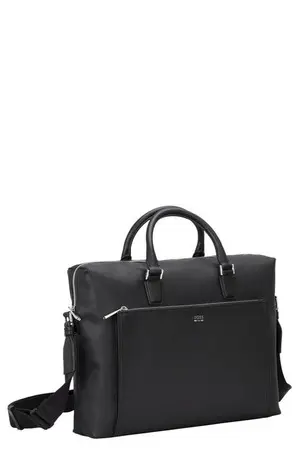 BOSS Jinko Faux Leather Briefcase