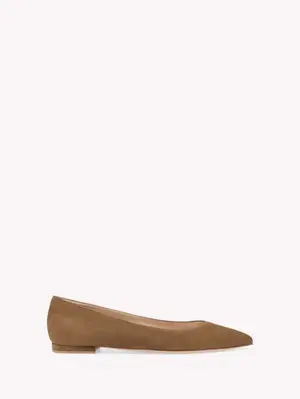 GIANVITO ROSSI Elle 85 Flats - Brown Suede