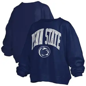 PRESSBOX Penn State Nittany Lions Oversized Pullover Sweatshirt - Navy