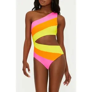Color Block One Piece Swimsuits