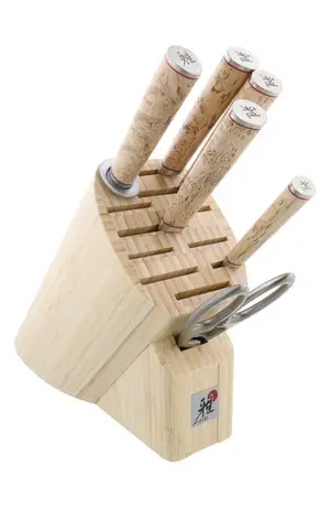 MIYABI Birchwood 7-piece Knife Block Set - Stainless Steel