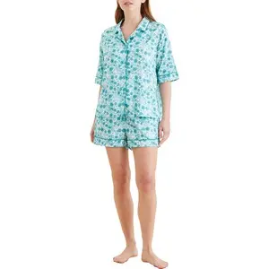 PAPINELLE Florence Cotton Voile Pajamas - Pale Turquoise