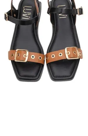 FOREVER & ALWAYS SHOES Mozes Leather Sandals - Cognac Brown Leather