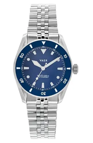 VAER Dive Watch - Navy/bracelet