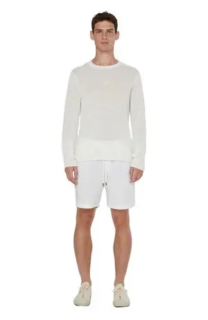 Onia Kevin Crewneck Linen Sweater - White