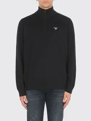 Barbour Cotton Quarter-zip Sweater With Embroidered Logo - Blue