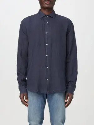 BROOKSFIELD Slim Fit Casual Shirt In Pure Linen With French Collar Blue