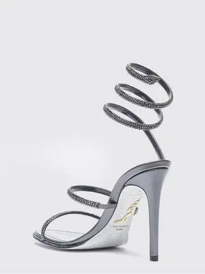Rene Caovilla Embellished Spiral Heeled Sandals