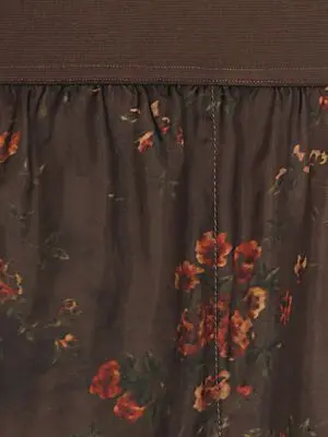 UMA WANG Floral Print Trousers - Brown