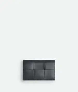 BOTTEGA  VENETA Cassette Business Card Case - Ardoise/cypress