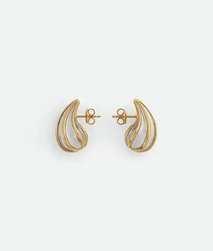 Bottega Veneta Mini Drop Earrings - Silver/yellow Gold