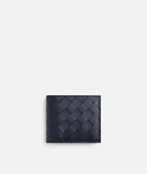 Bottega Veneta Bottega  Veneta Intrecciato Bi-fold Wallet With Coin Purse Abyss/cypress