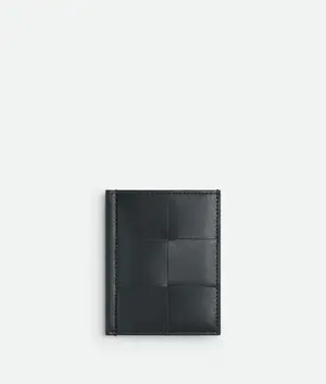 BOTTEGA  VENETA Cassette Flap Card Case - Ardoise/cypress
