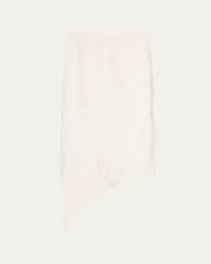 Issey Miyake Twisted Midi Skirt - Washi White