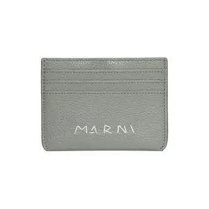 Marni Logo Detail Card Case 'storm - Grey