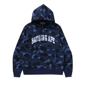 A BATHING APE Color Camo Pullover Hoodie - Blue