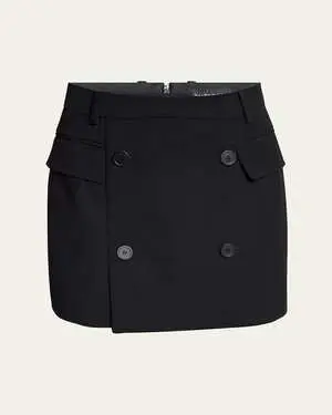 Balenciaga Tailored Double-breasted Mini Skirt