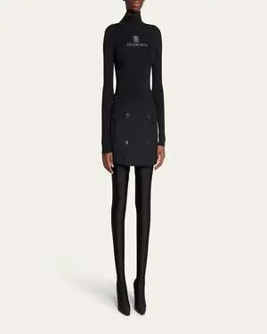 Balenciaga Tailored Double-breasted Mini Skirt